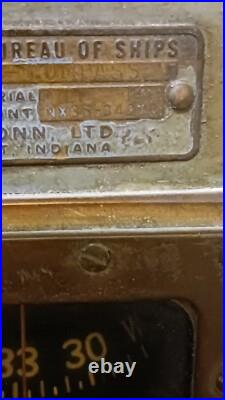 Rare 1943 US Navy Bureau Of Ships Mounted Compass USN Mark NXSS 34226 ...