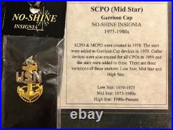Vintage US Navy Senior Chief SCPO garrison cap device (mid star), 1975 ...