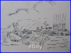 WWII USN Sailor Souvenir Album, USS Bennett, Drawings Letters Kamikaze ...