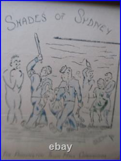 WWII USN Sailor Souvenir Album, USS Bennett, Drawings Letters Kamikaze ...